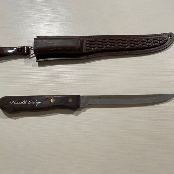 Harold Ensley | Kitchen | Harold Ensley Fish Knife With Sheath Vintage ...